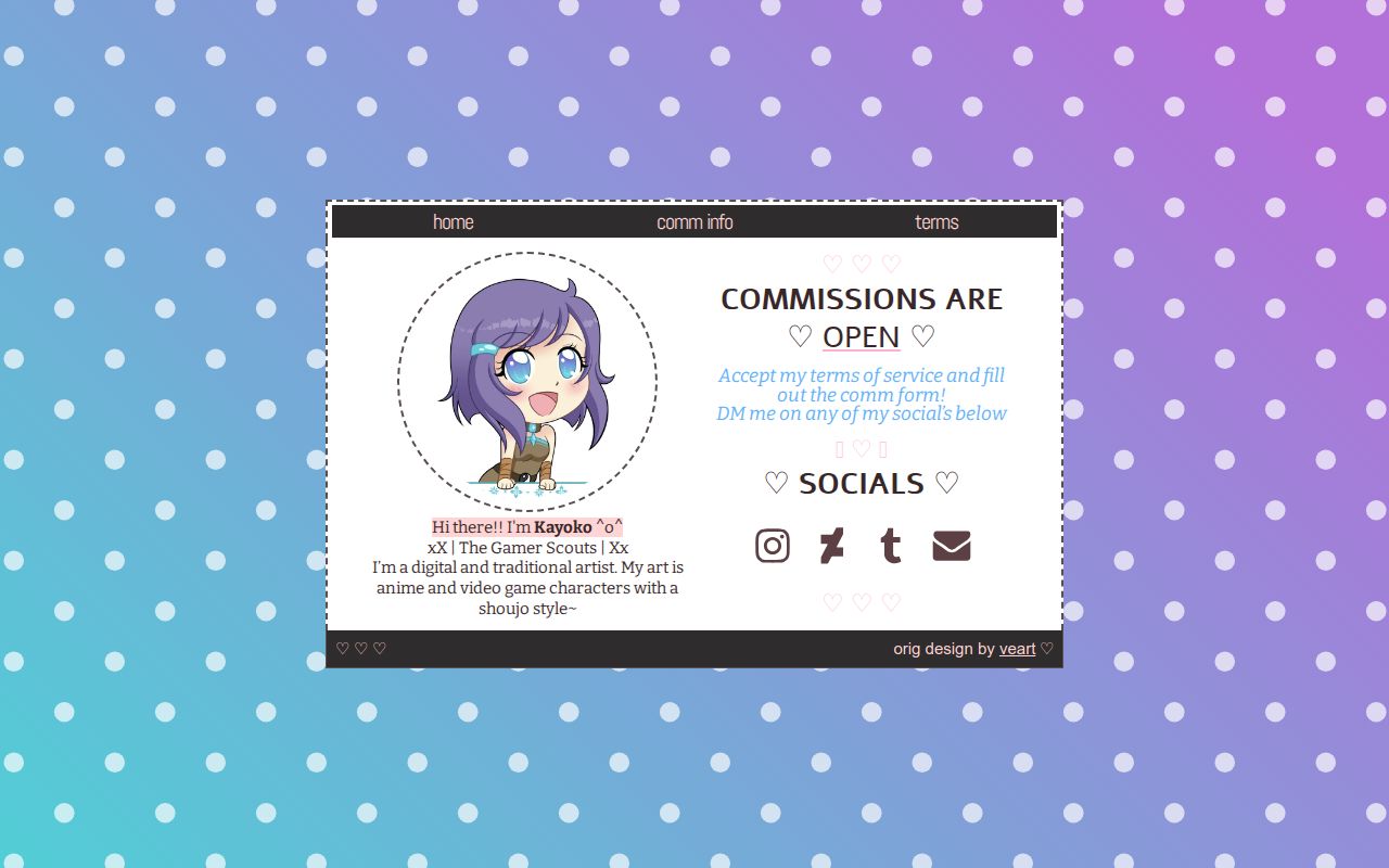 Kayoko Commission Carrd
